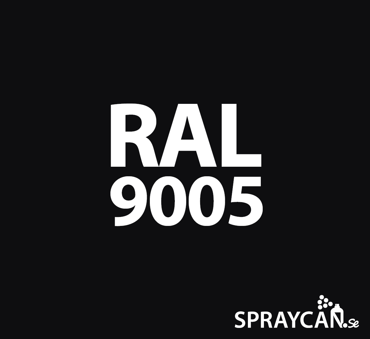 RAL 9005 Matt Svart Spray | RAL-kulörer | Spraycan.se
