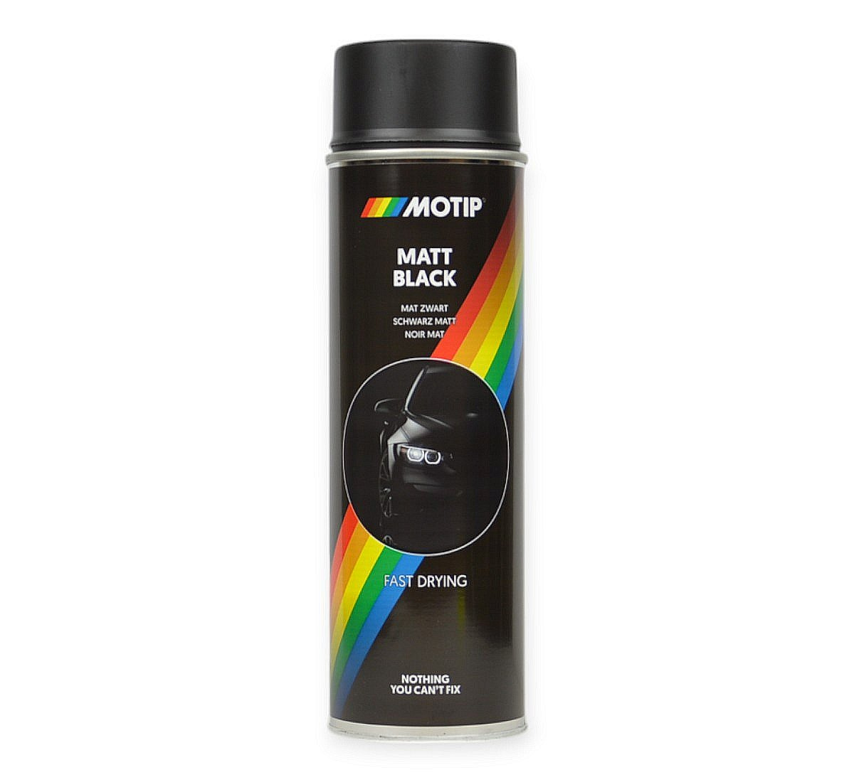 Matt svart Sprayfärg | Köp Motip Matt Black hos Spraycan